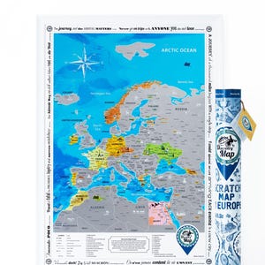 Europe Scratch-off Map – Pushpin Travel Map – Traveler Pushpin Map for ...