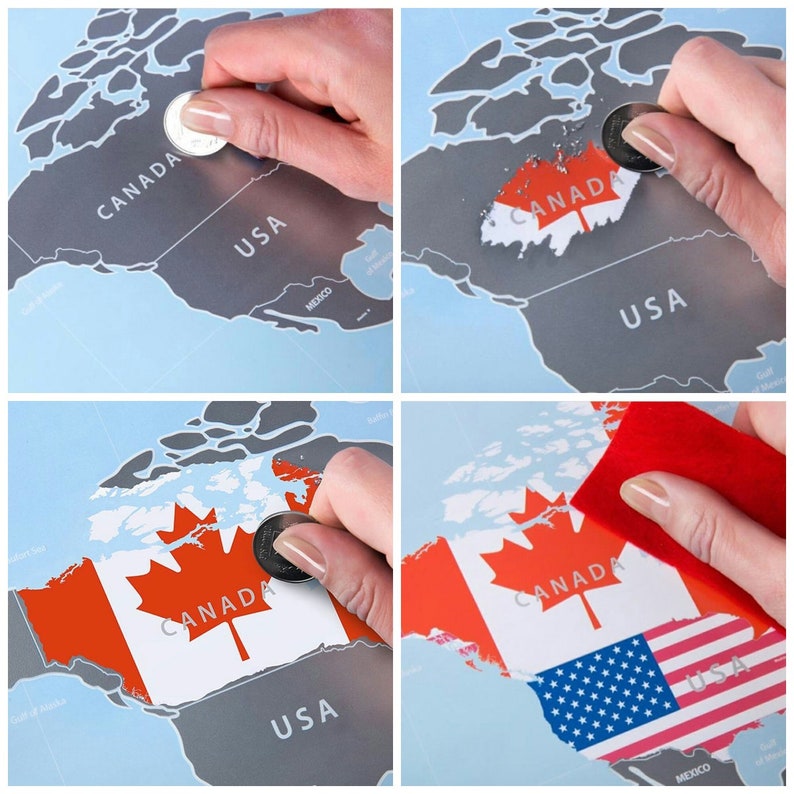 Scratch-off World Map Flags Edition 68 X 48 Cm Country Flags and ...