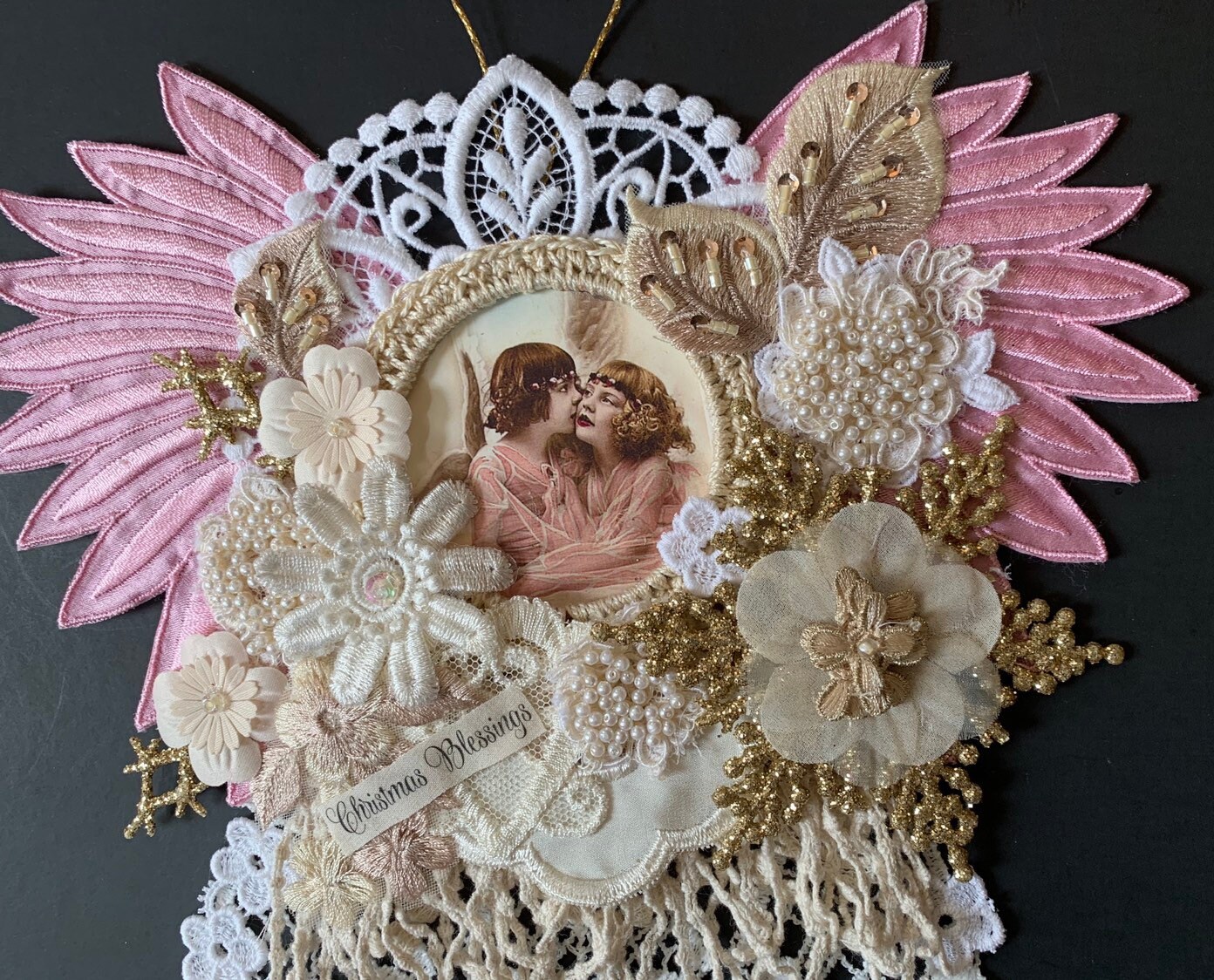 Wall Hanging, Door Knob Hanger, Christmas Tree Topper, Memorial to a ...