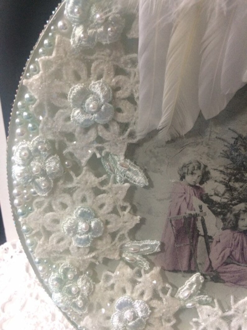 Angel Wings, Plate, Decorative Plate, Christmas Plate, Christmas Decor ...