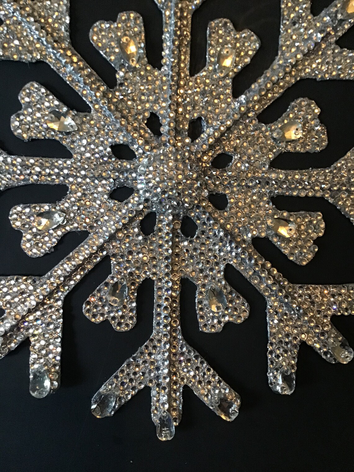 Christmas Ornament, Snowflake, Snowflake Ornament, Rhinestone Snowflake ...