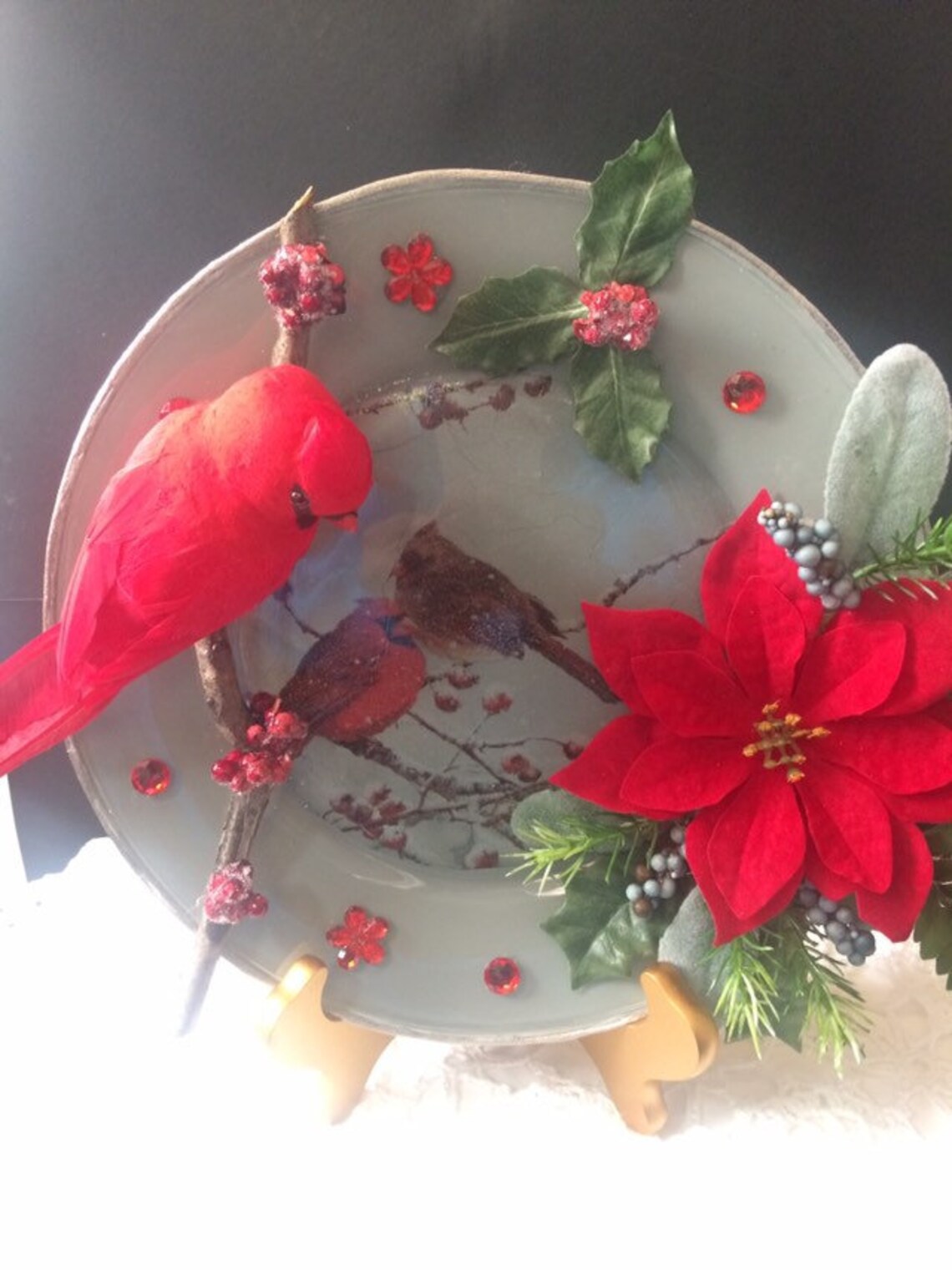 Christmas, Decorative Plate, Christmas Decor, Christmas Plate, Glass ...