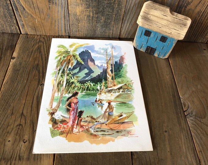 S.S. Matsonia Ships Menu by Artist L. Macouillard May 1960 - Etsy