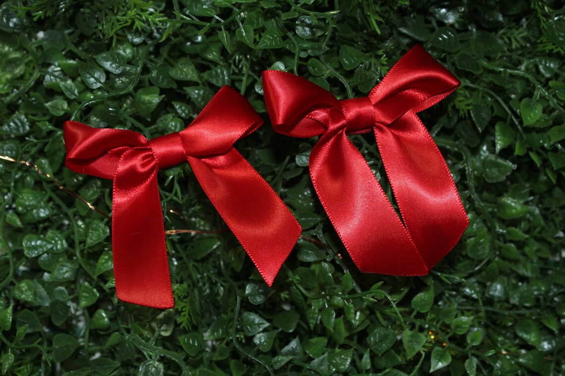 Red Bow Set - Etsy