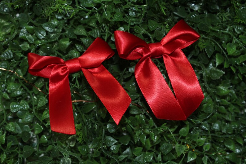 Red Bow Set - Etsy