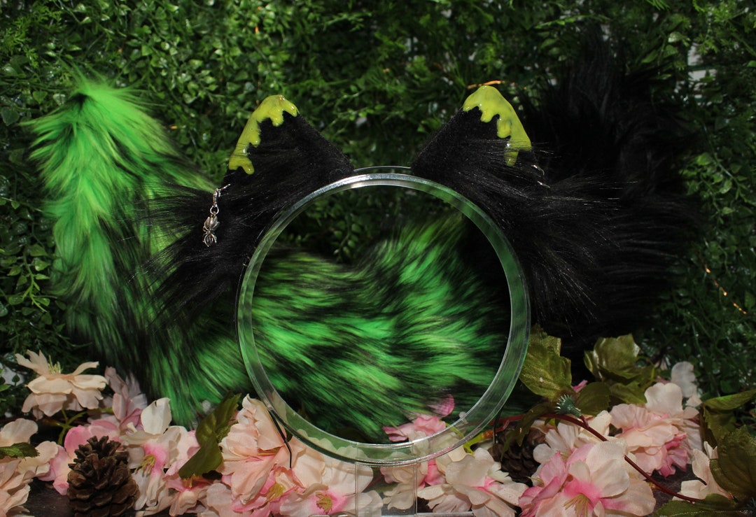 Spooky Green Slime Ear and Tail Set - Etsy