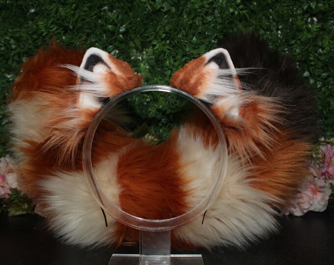 Red Panda Ear and 28in Tail Set - Etsy