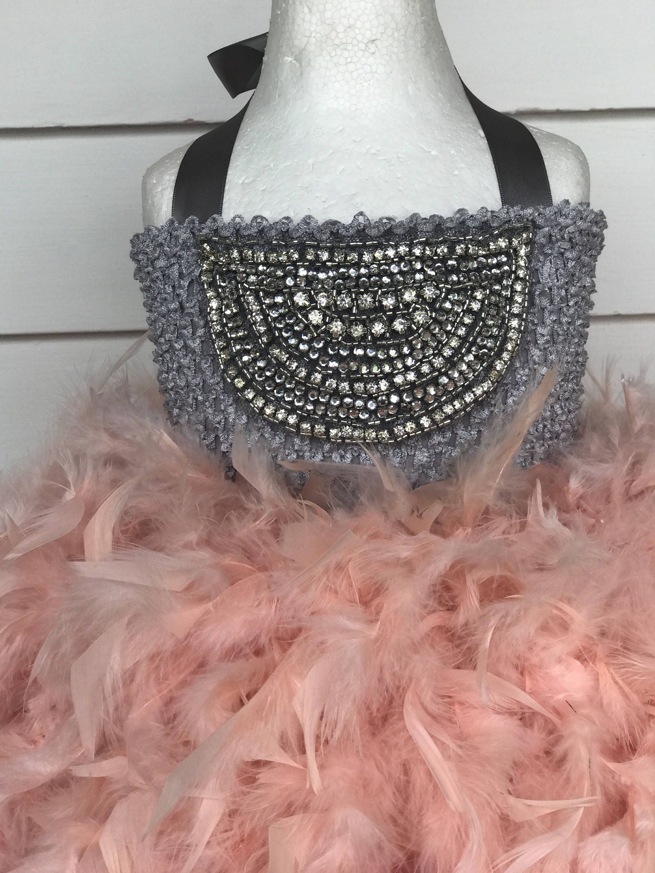 PIPER Feather Tutu Dress Feather Dress Feather Skirt - Etsy