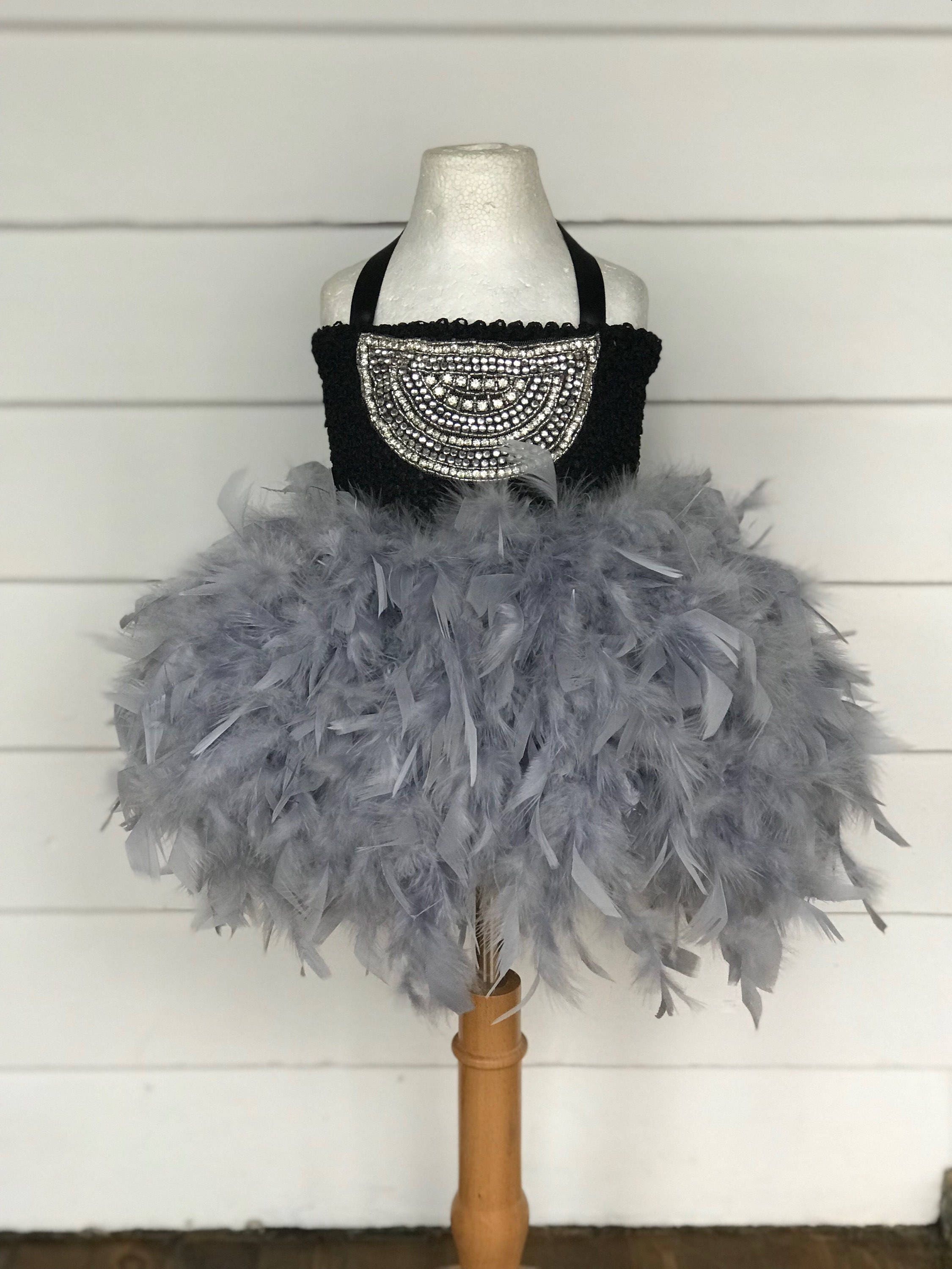 PIPER Feather Tutu Dress Feather Dress Feather Skirt - Etsy