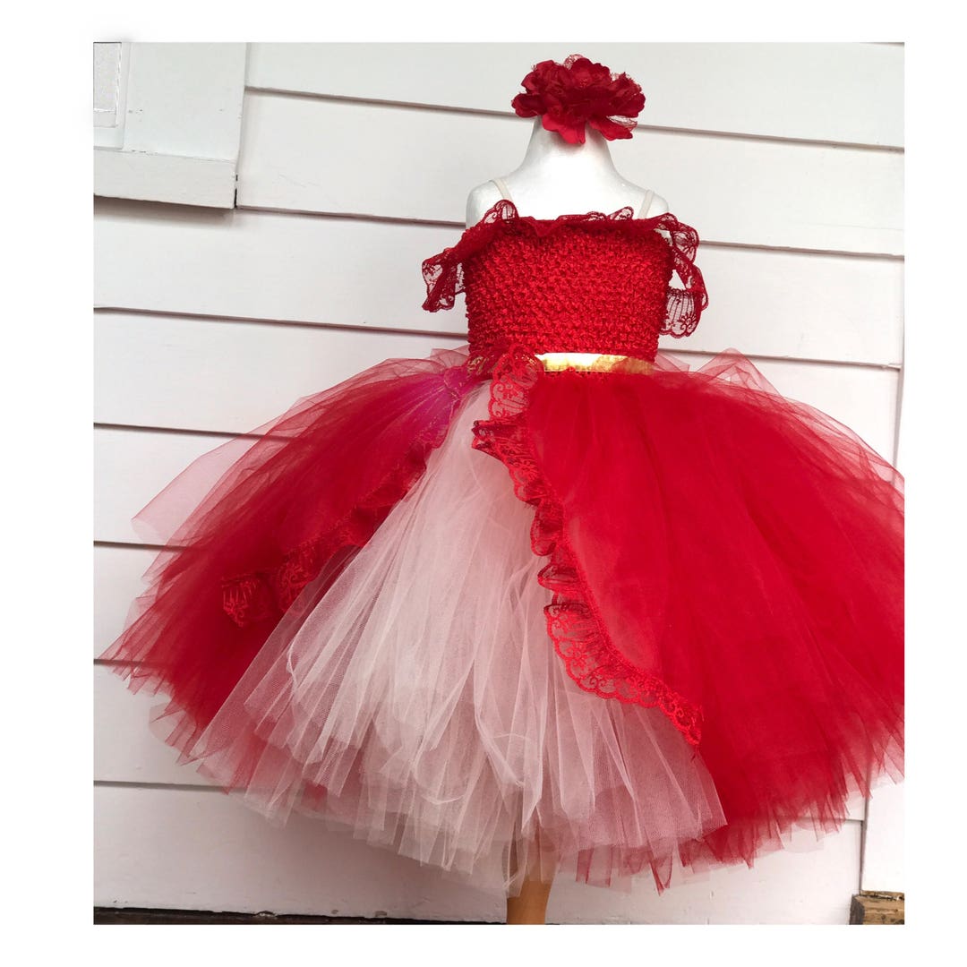 ELENA, Red Tutu Dress, Princess Tutu Dress, Birthday Tutu Dress ...