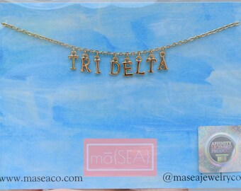Tri Delta Necklace - Etsy