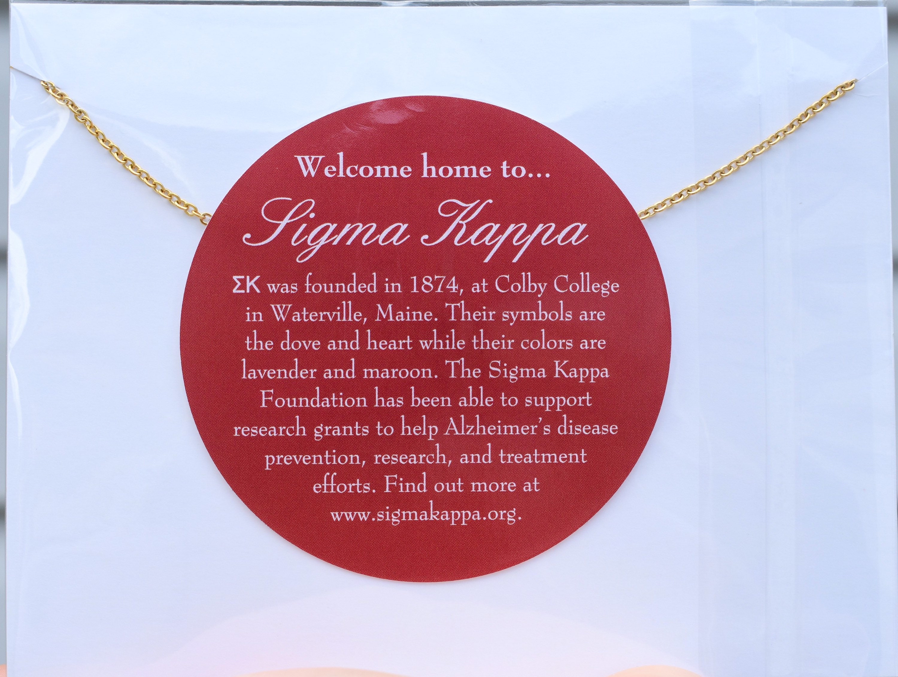 Sigma Kappa SIG KAP Mini Sorority Letter Necklace | Etsy