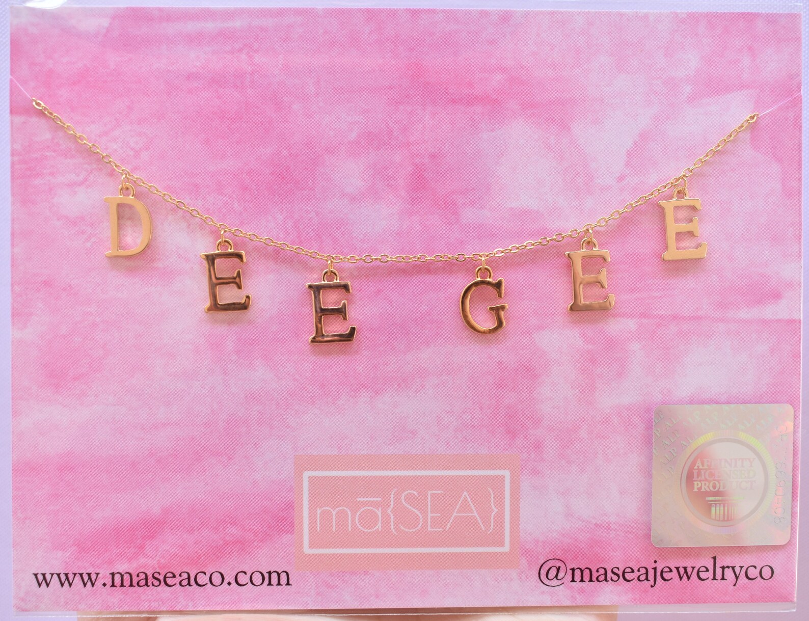 Delta Gamma DEE GEE Sorority Letter Necklace - Etsy