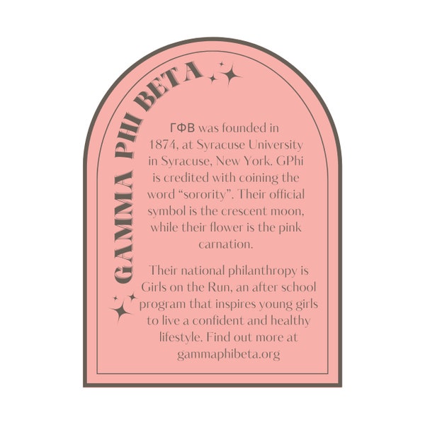 Gamma Phi Beta Stickers - Etsy