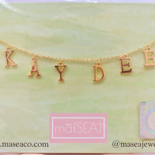 Kappa Delta KAY DEE Sorority Letter Necklace - Etsy
