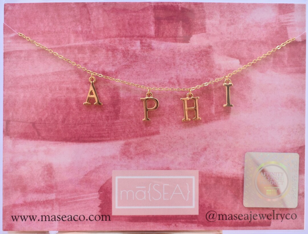 Alpha Phi Aphi Sorority Letter Necklace - Etsy