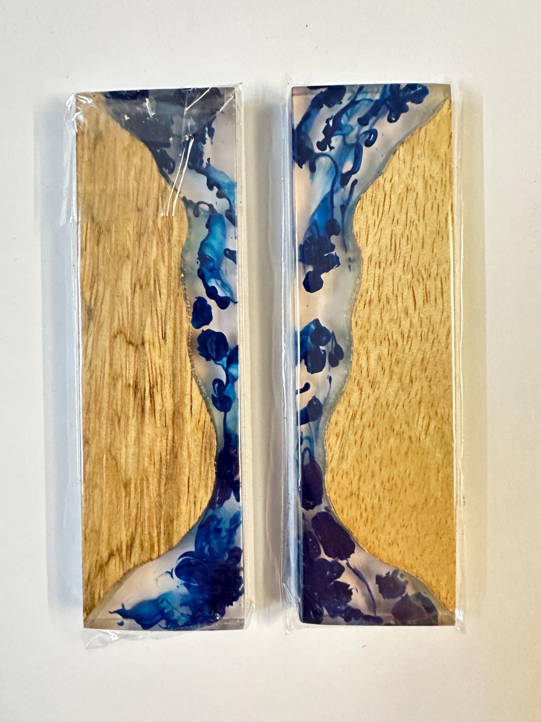 Acrylic Knife Handle Blank Set, 5" Wood Hybrid Resin Knife Handle ...