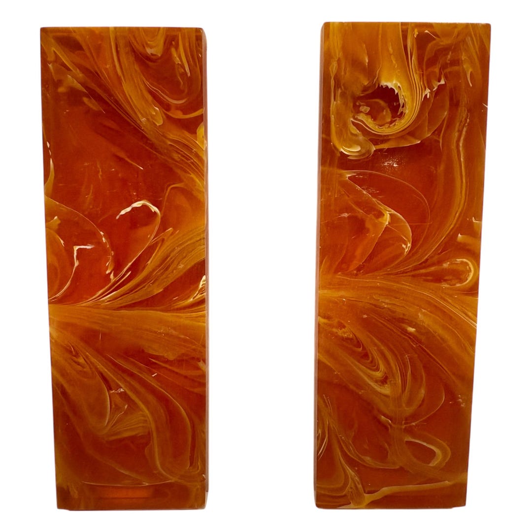 Amber Acrylic Knife Handle Blank Set 2, 5" Amber Resin Knife Handle ...
