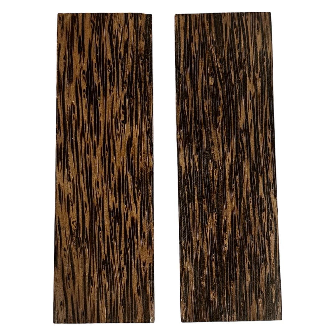 Black Palm Wood Knife Handle Blank Set of 2, 5" Exotic Wood Knife ...