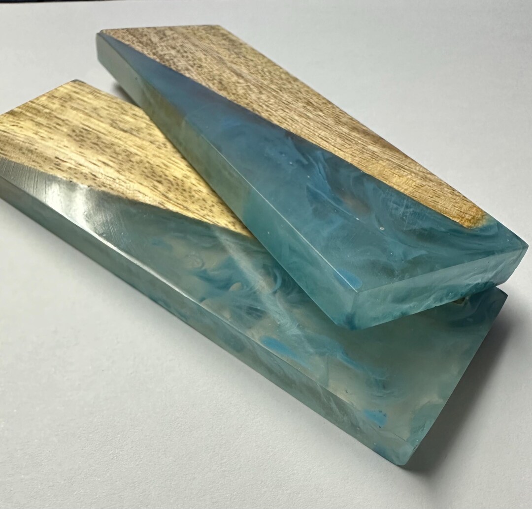 Acrylic Knife Handle Blank Set, 5 Wood Hybrid Resin Knife Handle Making ...