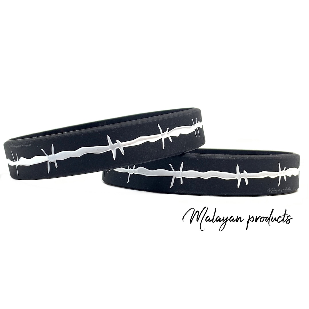 2 PACK Barbed Wire Wristbands Barb Wire Bracelet Thin Silver - Etsy