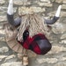 Sheep Head Faux Taxidermy Handmade Fabric Lamb Wall Mounted Ewe Head ...