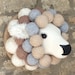 Sheep Head Faux Taxidermy Handmade Fabric Lamb Wall Mounted Ewe Head ...