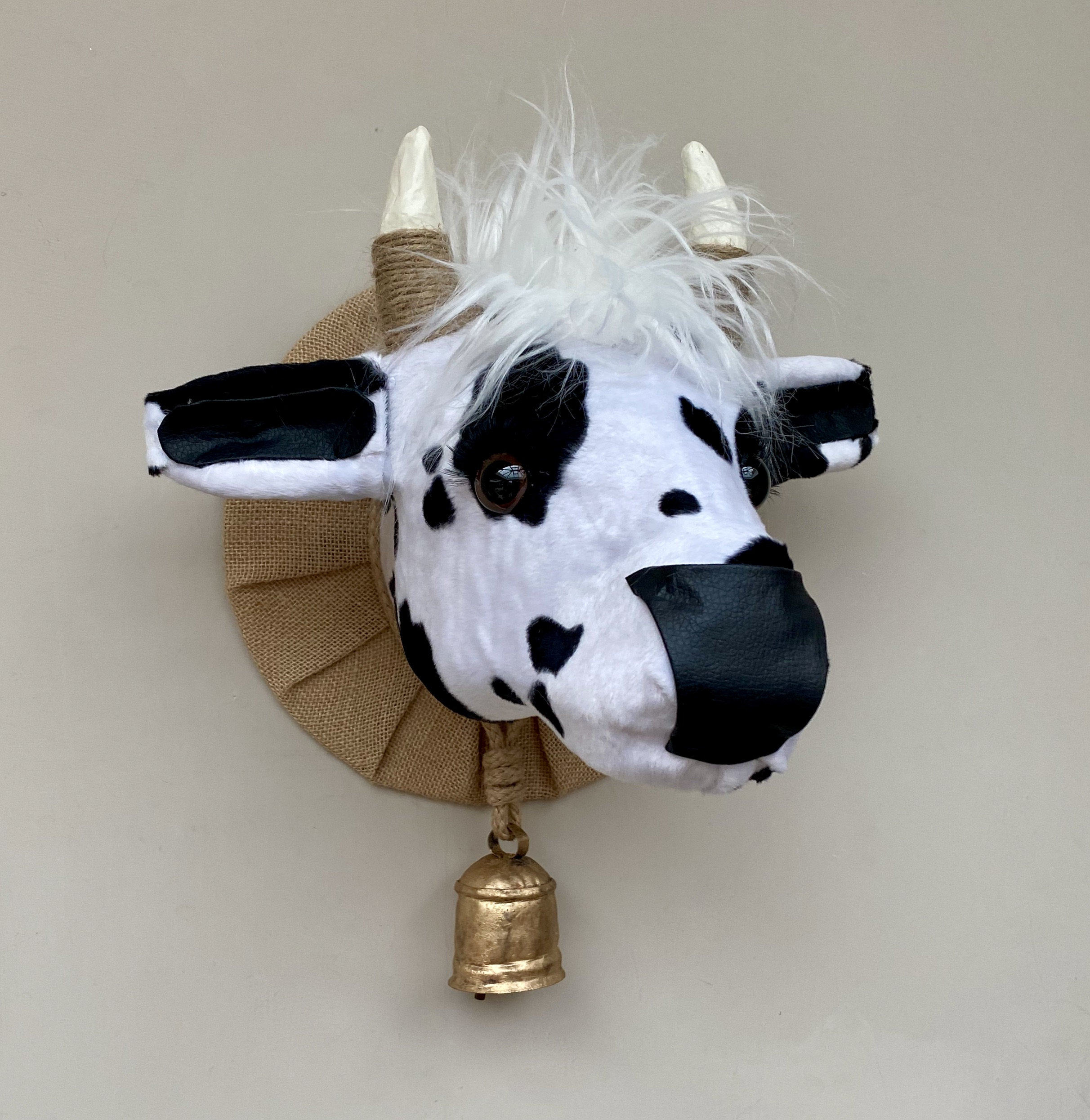 Friesian Cow Head Faux Taxidermy Handmade Black and White - Etsy UK