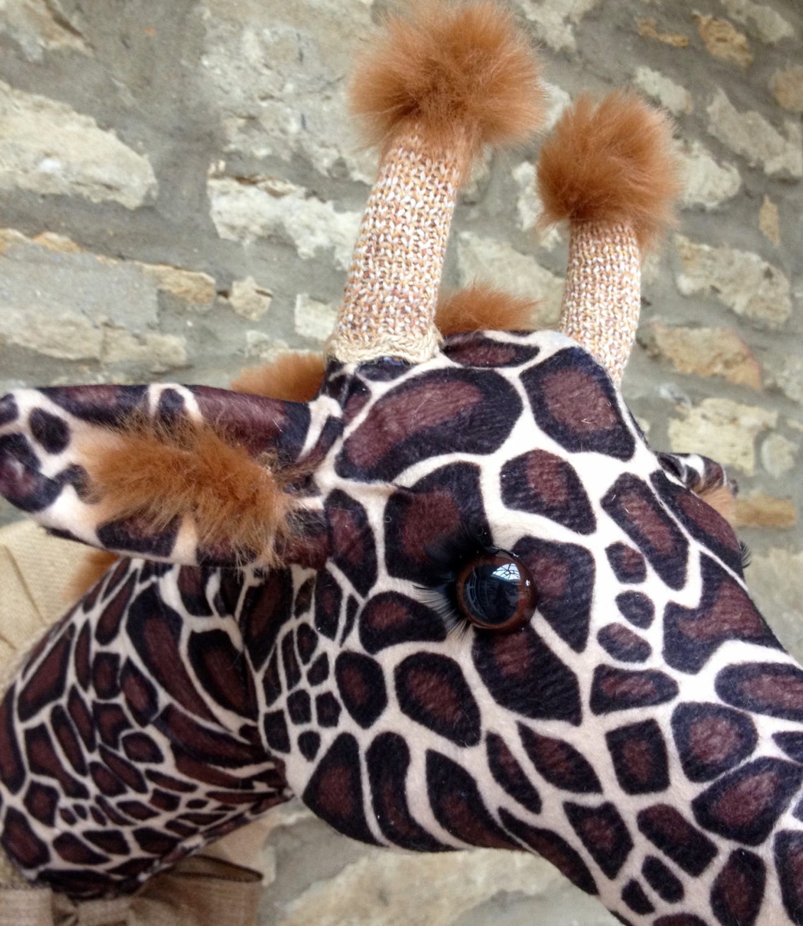 Giraffe head faux taxidermy funky safari exotic zoo wall | Etsy