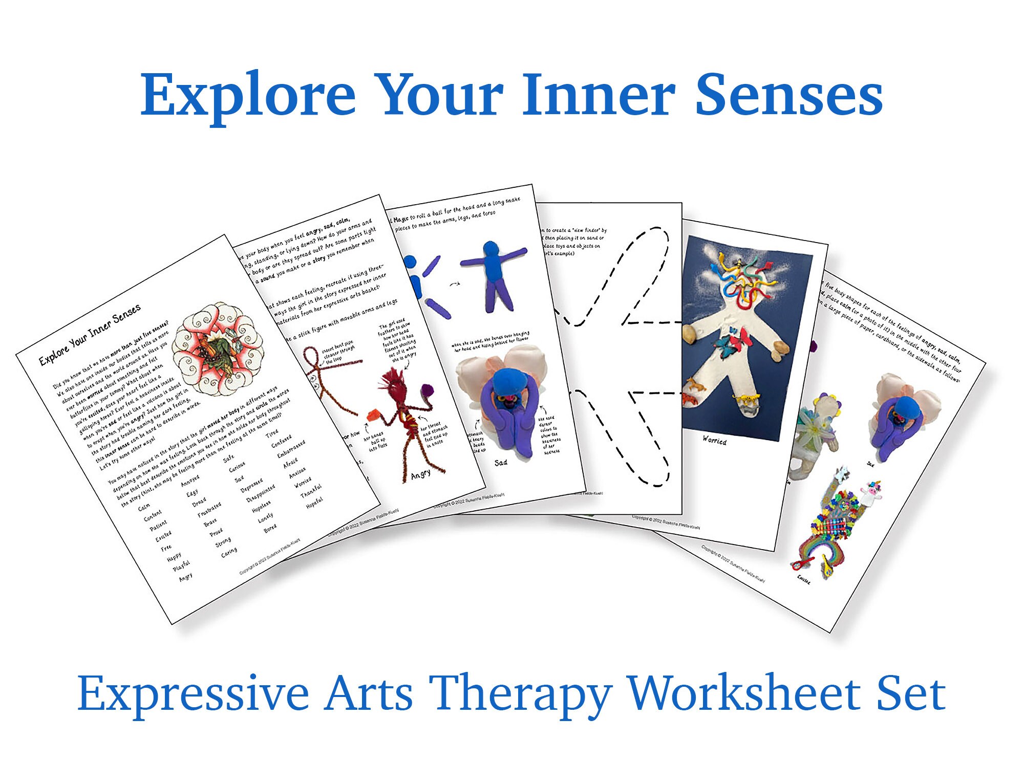Explore Your Inner Senses: an Expressive Arts Therapy Worksheet Set - Etsy