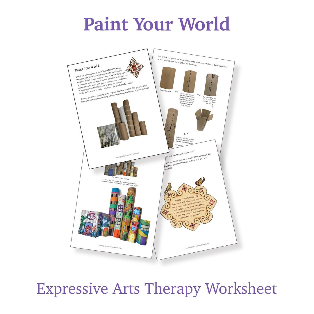Paint Your World: an Expressive Arts Therapy Worksheet - Etsy