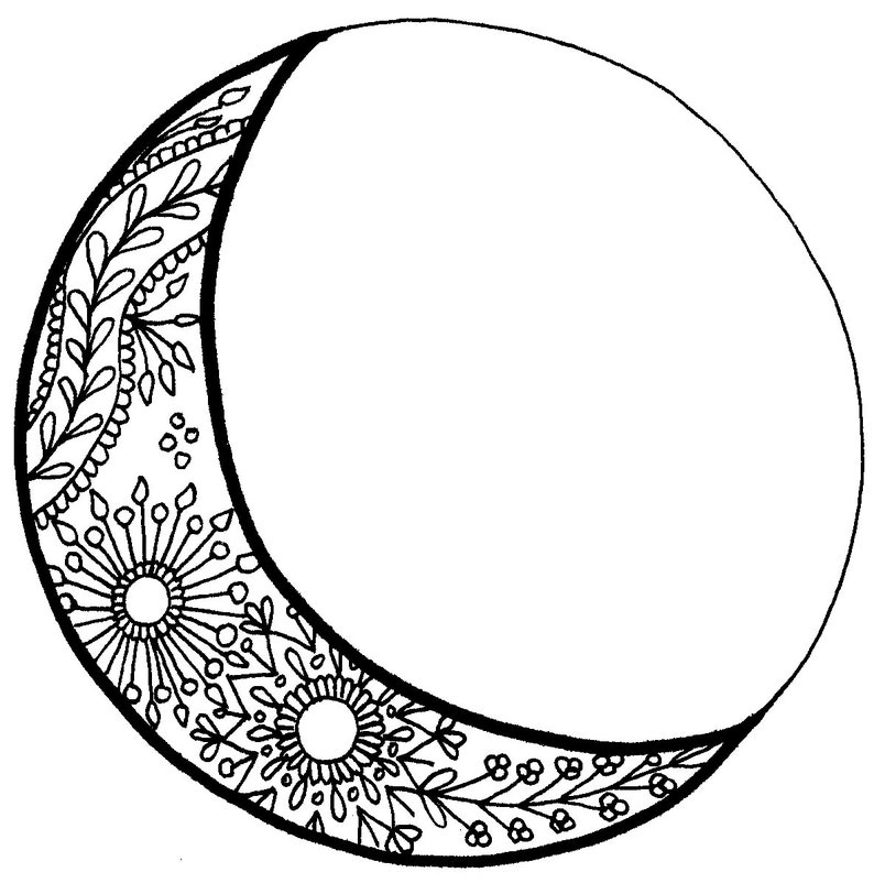 Moon Phases Coloring Pages