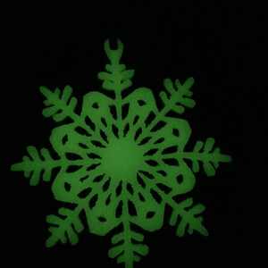 Christmas Decoration Snowflake Glow in the Dark - Etsy