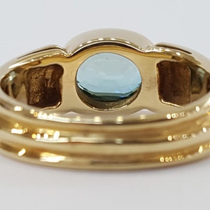 14k Natural Blue Zircon Ring - Etsy