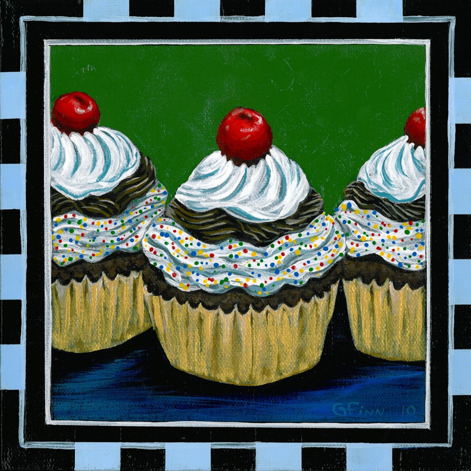 Dessert Wall Art, Pop of Color Print Original Art Bakery Print, Farm ...