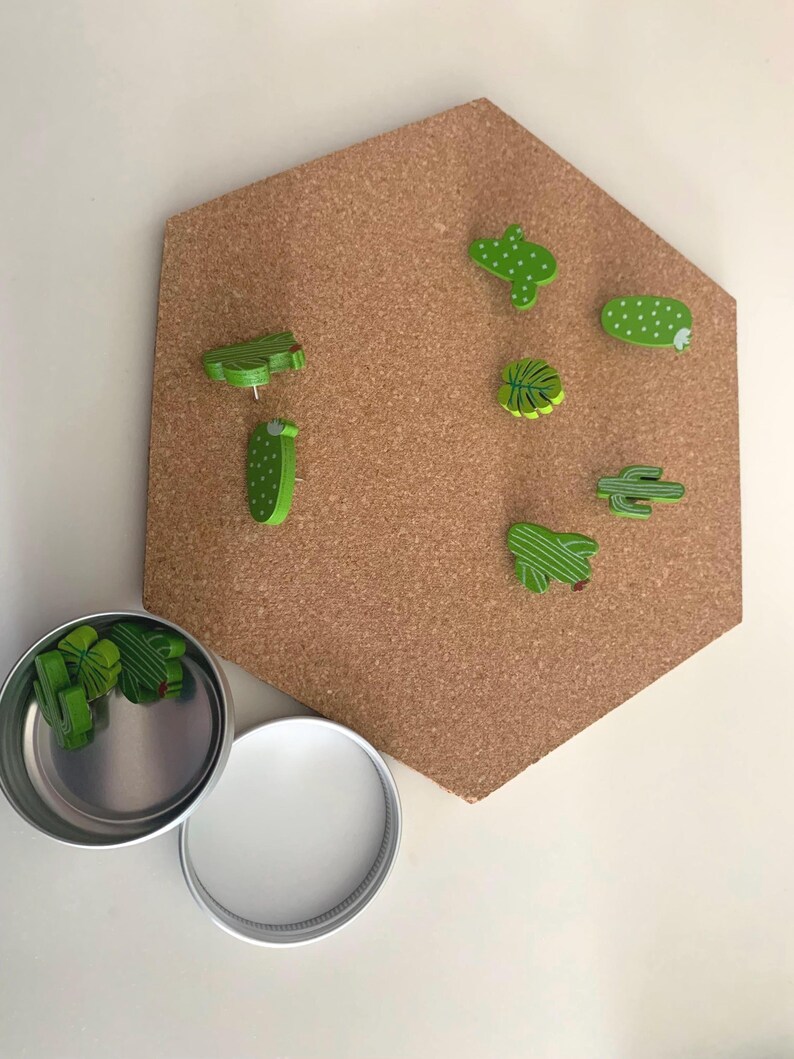 Cactus Themed Push Pins Corkboard / Thumb Tacks / Drawing Pins - Etsy