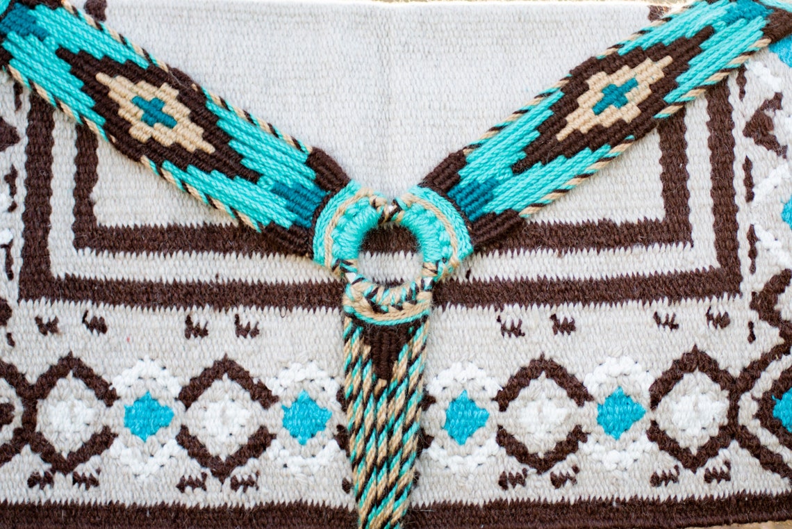MADE TO ORDER Turquoise Lake Wool Saddle Blanket & Mohair Breast Collar ...