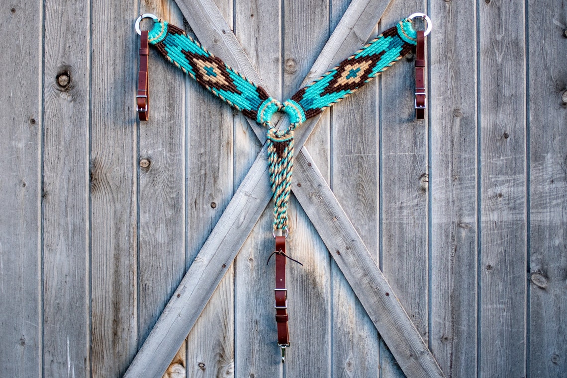 MADE TO ORDER Turquoise Lake Wool Saddle Blanket & Mohair Breast Collar ...