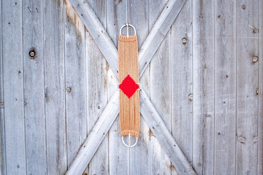 30” 100% Mohair Tan and Red Cinch - Etsy