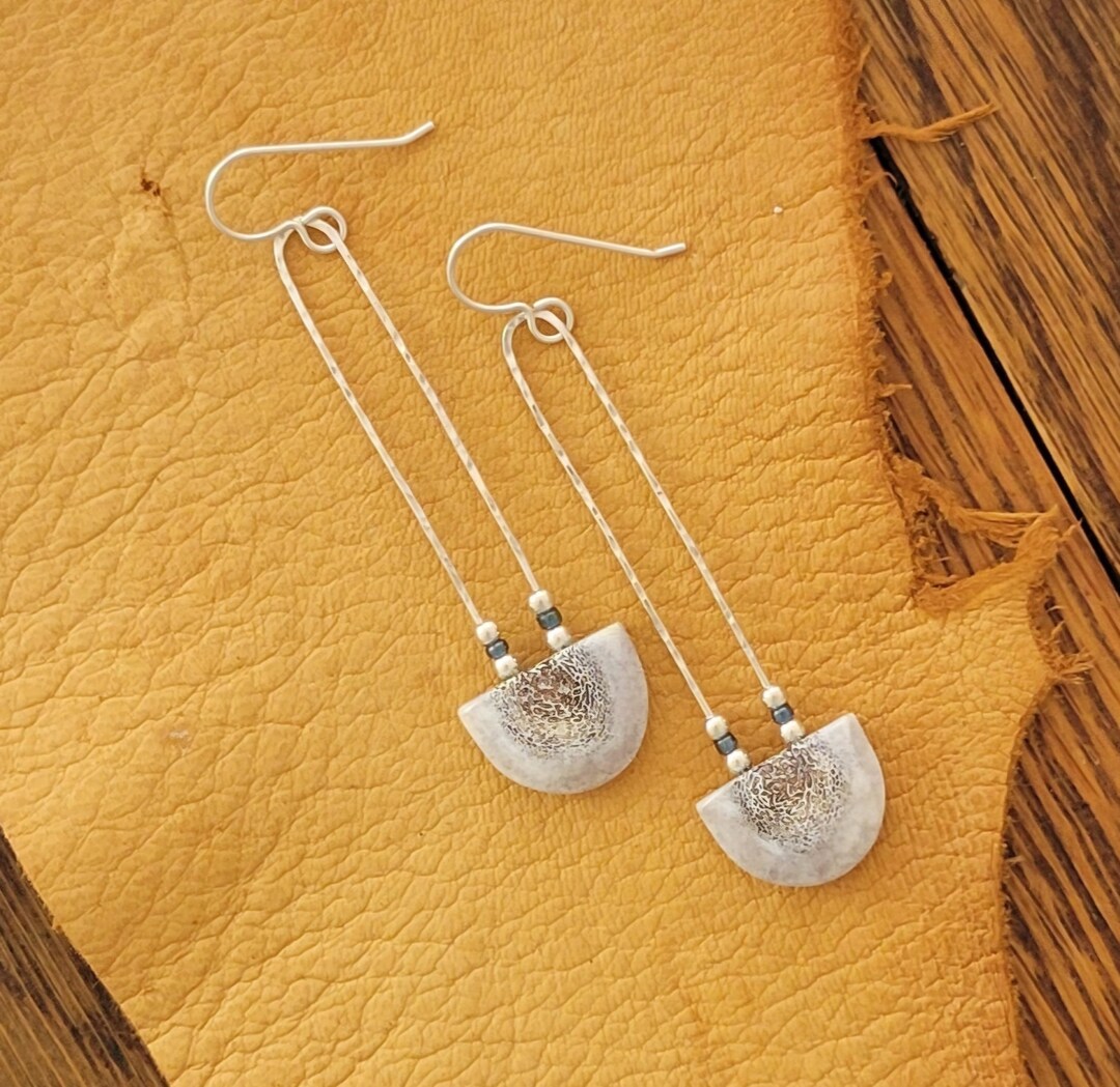 Deer Antler Hemi Loop Earrings, Antler Earrings, Dangle Earrings, Deer ...