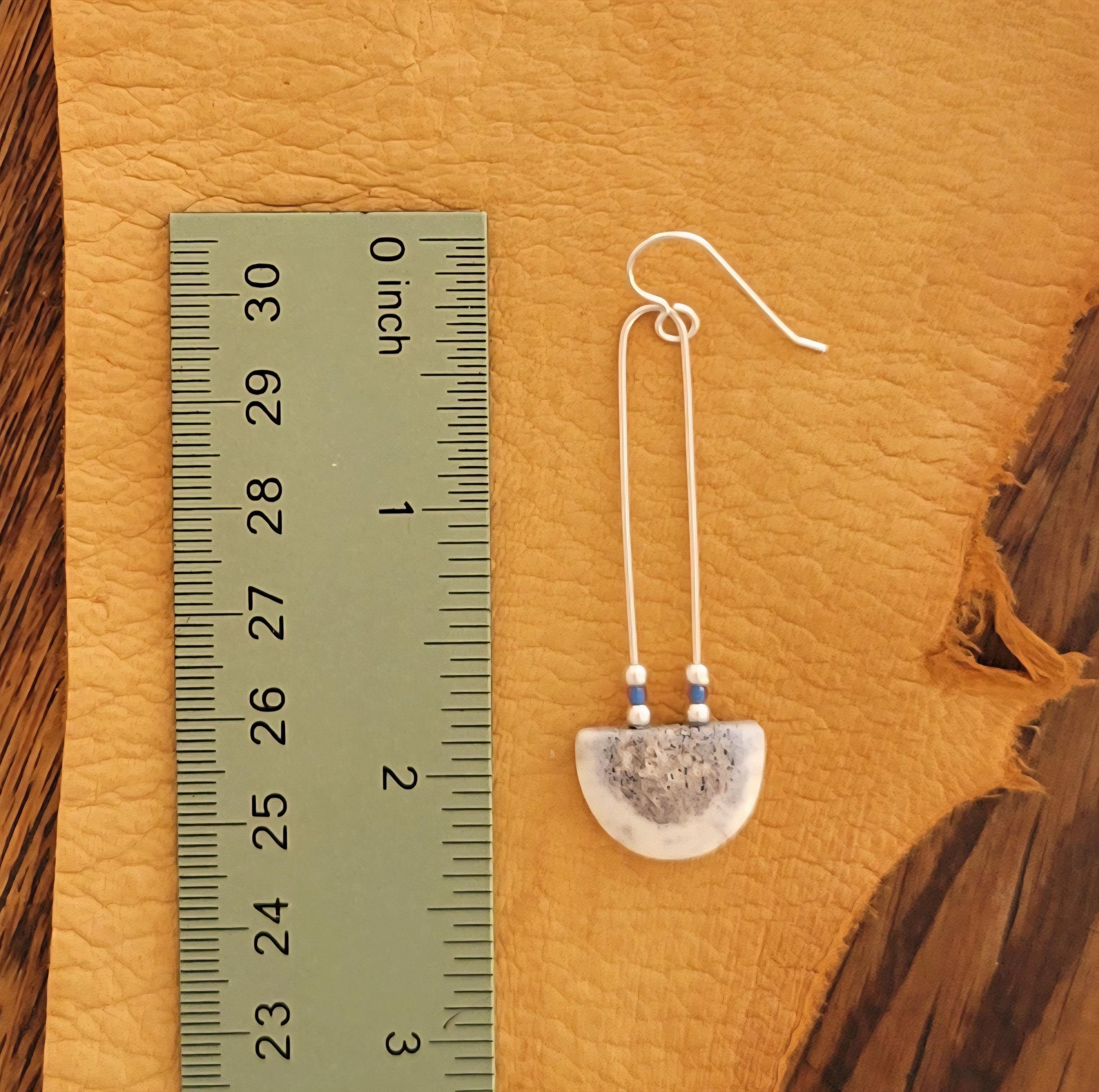 Elk Antler Hemi Loop Earrings With Sterling Silver Accents and Earwires ...