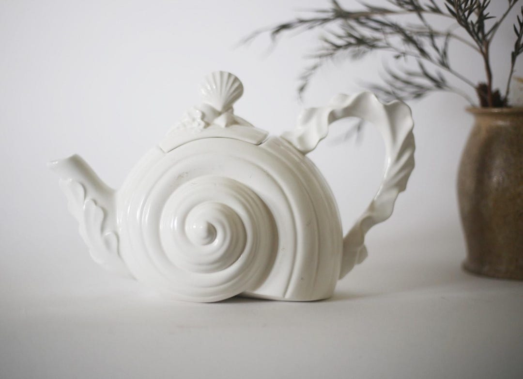 Vintage Sculptural Tea Pot / Nautical Sea Shell Tea Pot Kettle - Etsy