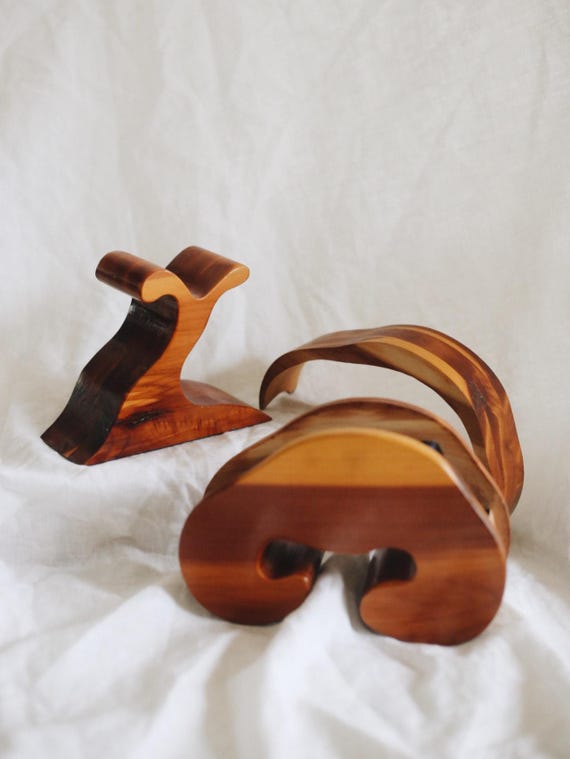 Vintage Handmade Wooden Tree Puzzle Box / Unique Hand… - Gem