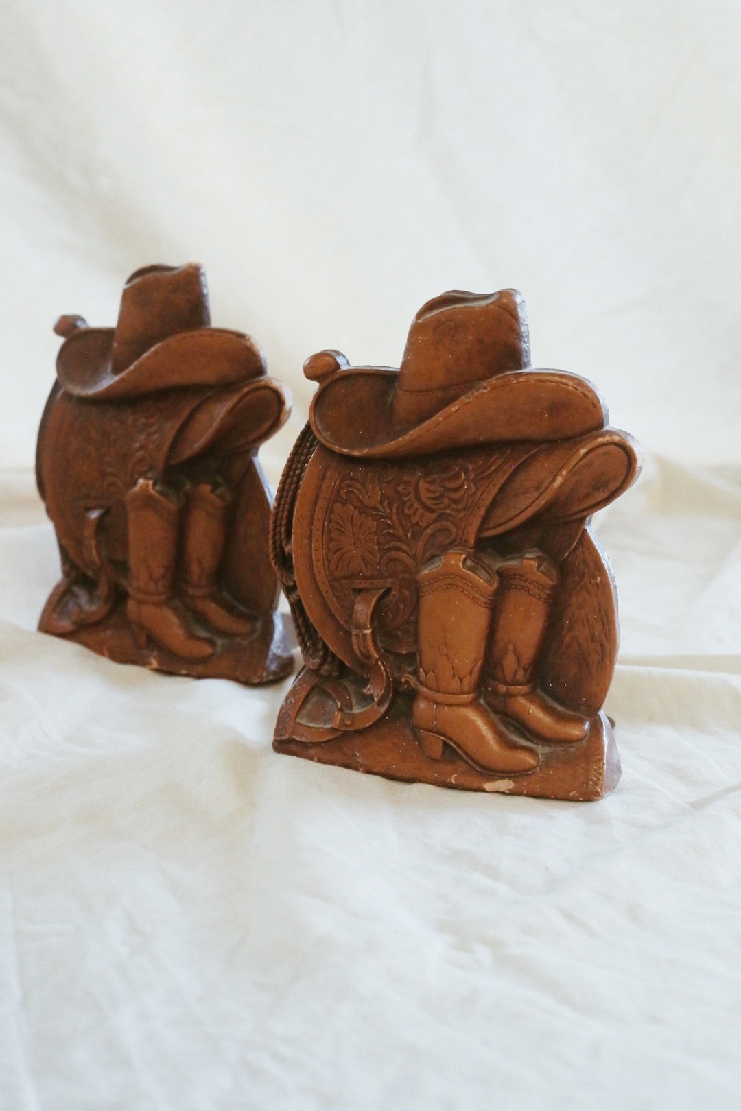 Vintage Mid Century Cowboy Bookends / Vintage Cowboy Boots / - Etsy