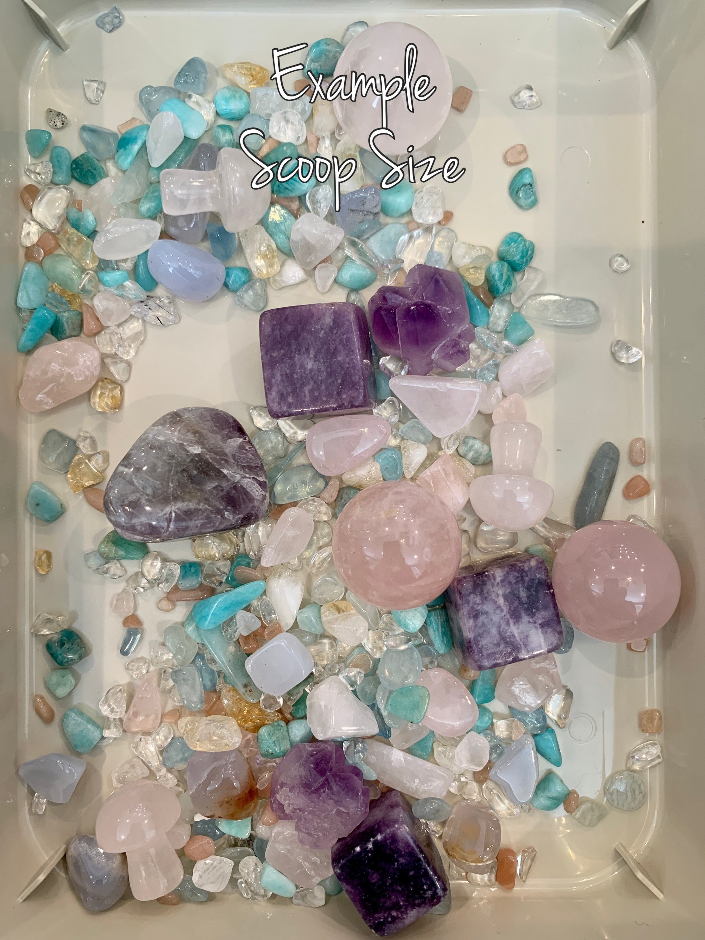 Cotton Candy Crystal Confetti Pastel Crystal Scoops - Etsy