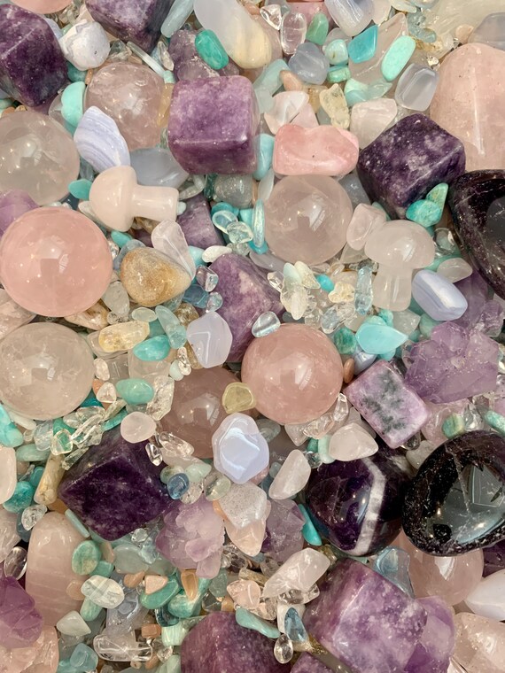 Cotton Candy Crystal Confetti Pastel Crystal Scoops - Etsy