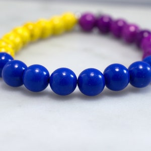 Bladder Cancer Awareness Bracelet, Hope Ribbon, Howlite Beads - Etsy