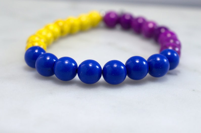 Bladder Cancer Awareness Bracelet, Hope Ribbon, Howlite Beads - Etsy