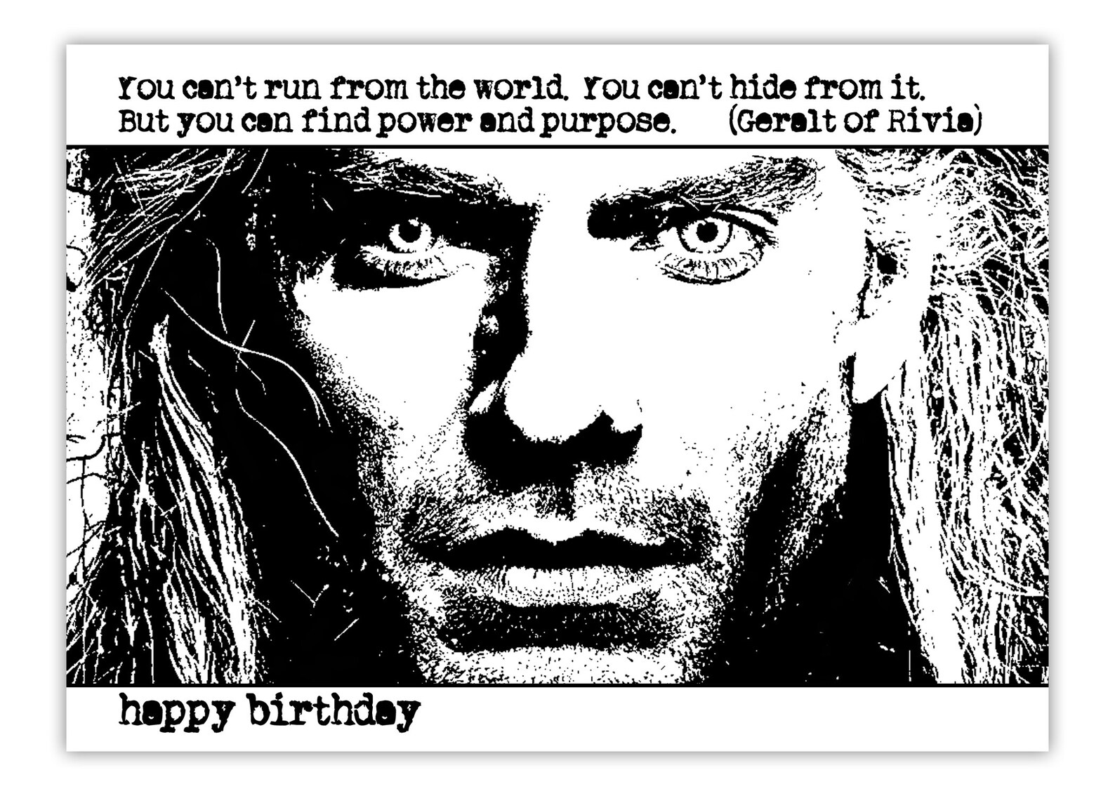 The Witcher Birthday Card. Geralt of Rivia. Henry Cavill. - Etsy