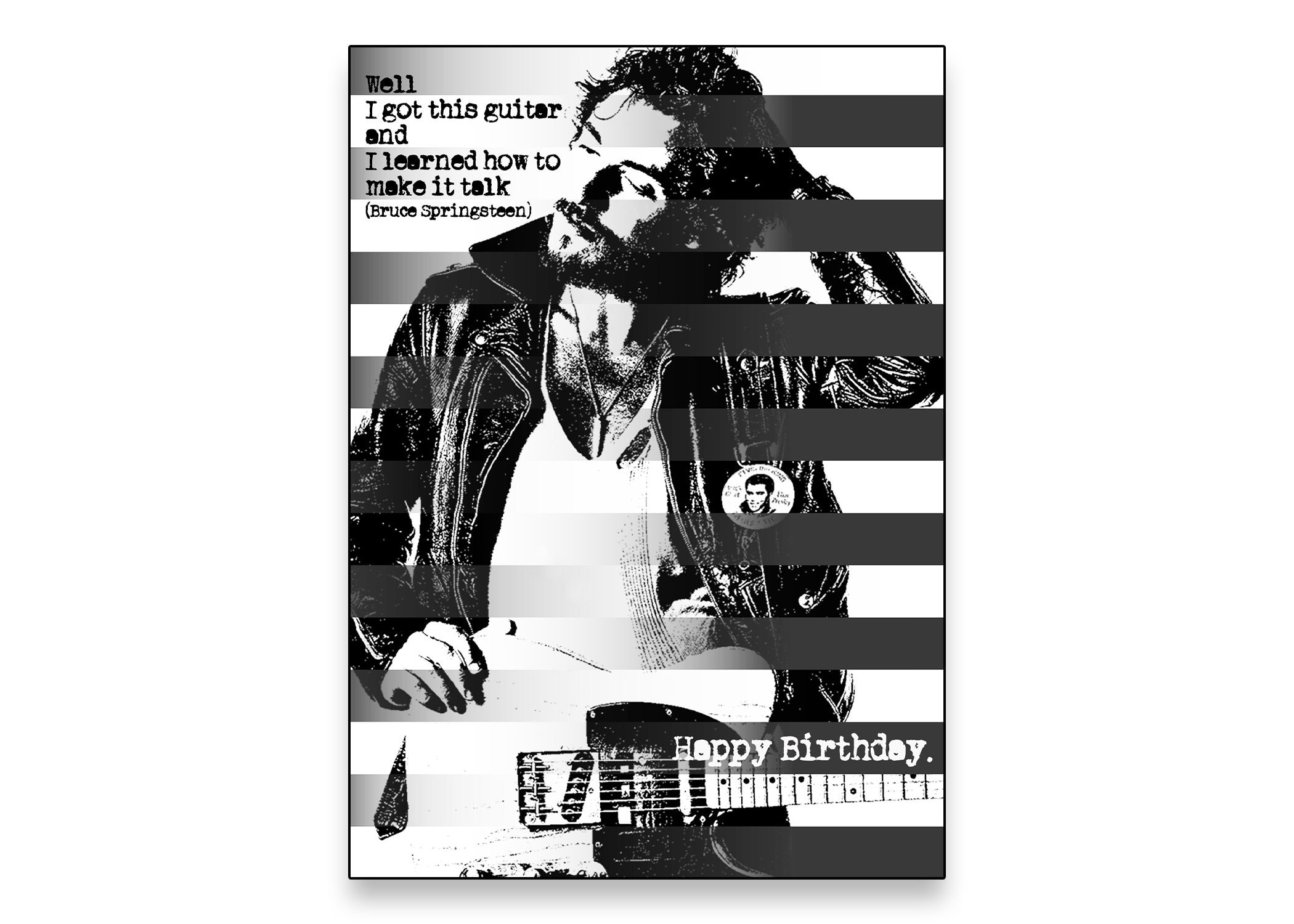 Bruce Springsteen Birthday Card. Personalise It Choice of Sizes. - Etsy